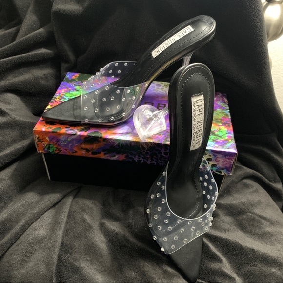 Cape Robbin | Shoes | Cape Robbin Clear Heels With Rhinestones | Poshmark